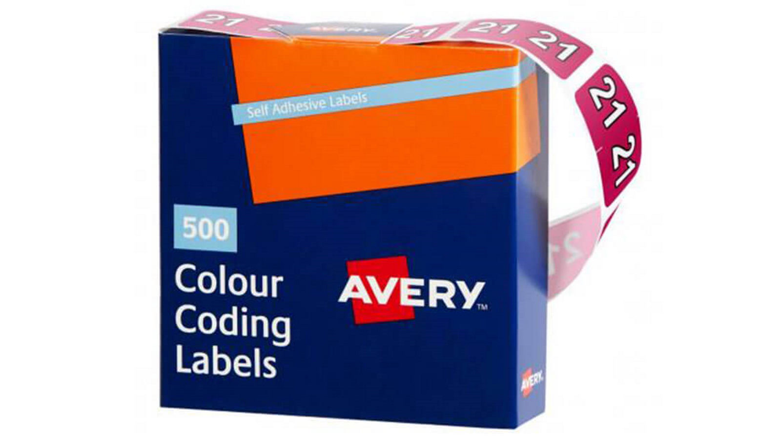 Avery Pack of 500 25x38mm Colour Coding 21 Labels - Magenta | Harvey Norman