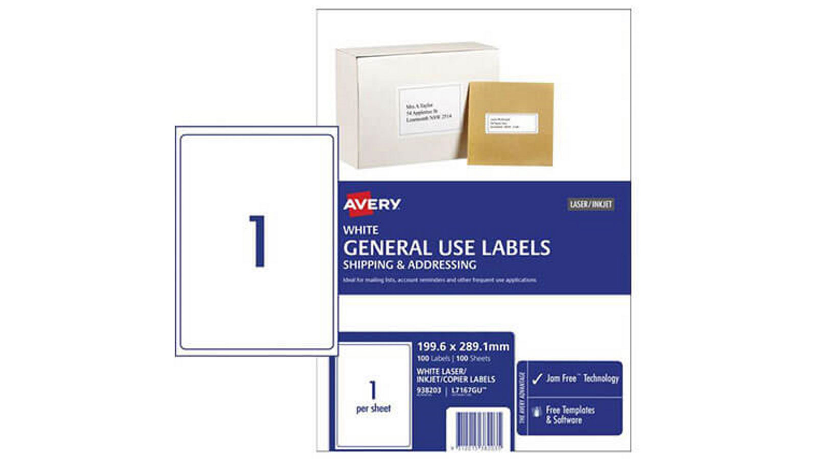 LatestBuy Pack of 100 x 1 Avery Copier/Laser Label - White | Harvey Norman
