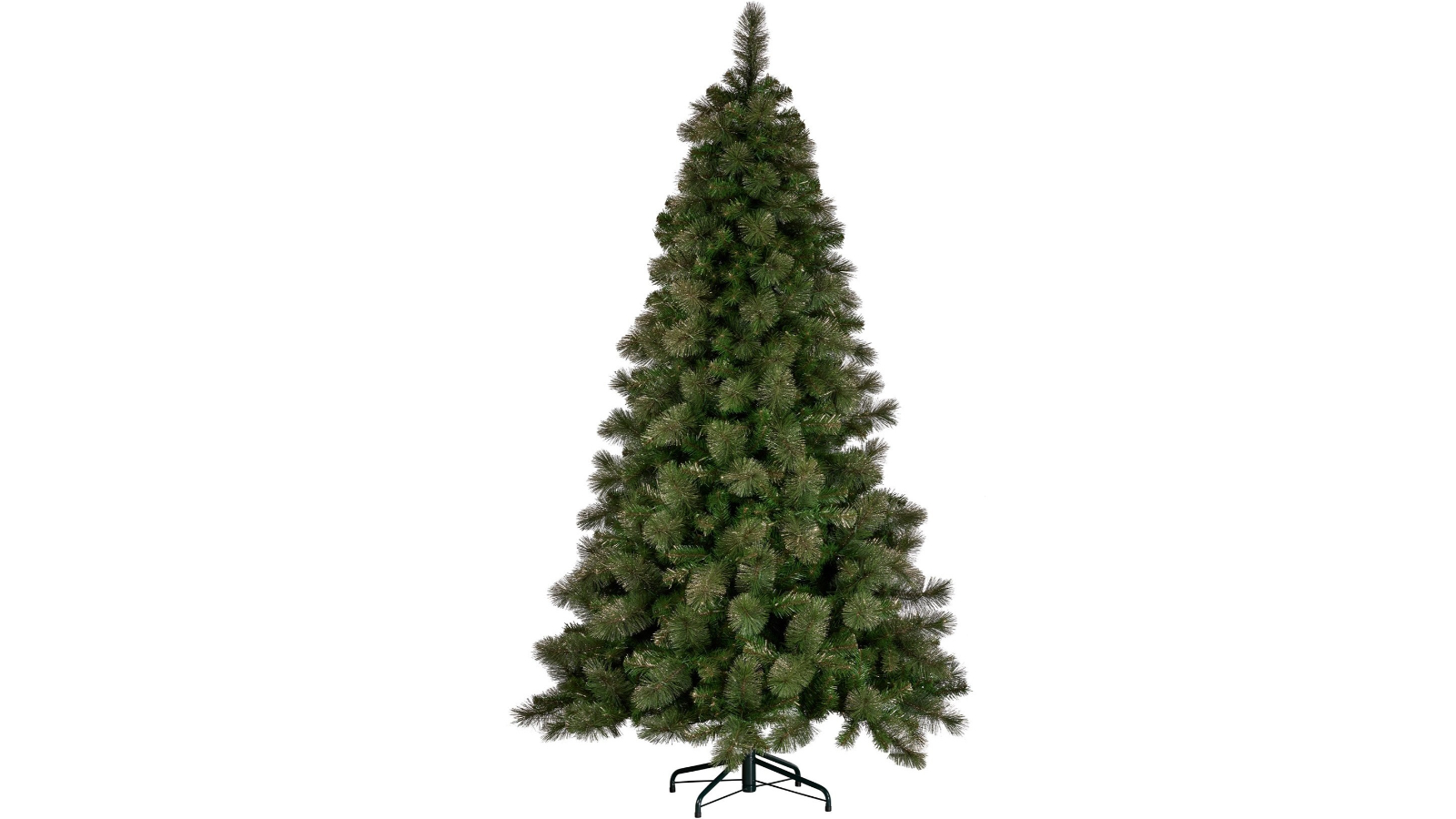 Christabelle Glittery Pine Gold Christmas Tree with LED Light - 7.5ft ...