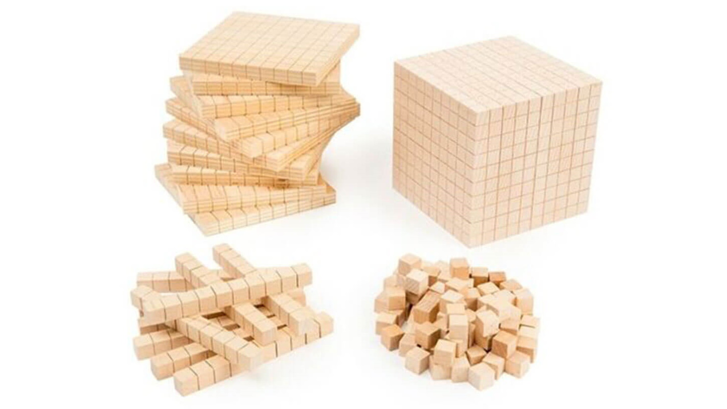 Learning Can Be Fun Wooden Counting Cubes - 4 Shapes Set | Harvey Norman