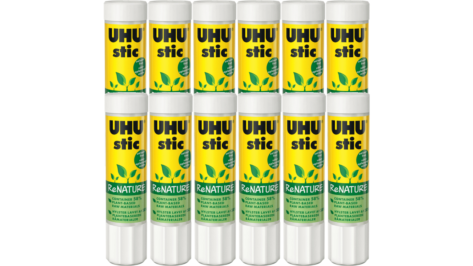 UHU ReNature Plant Based 40g Glue Stick - Pack of 12 | Harvey Norman