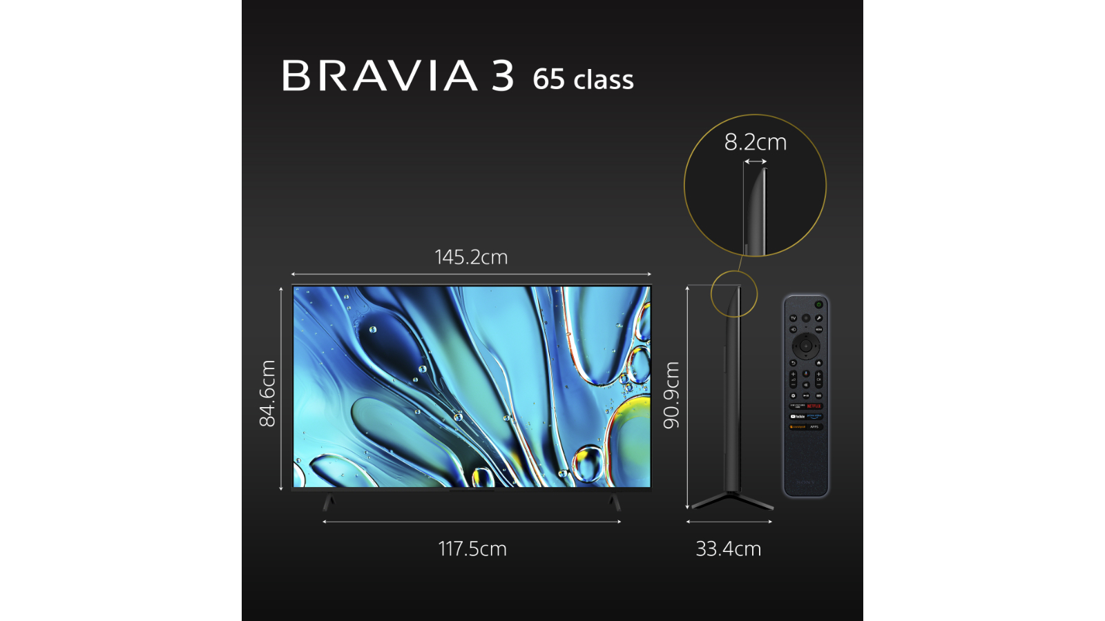 Sony 65-inch Bravia 3 4K Direct LED Google TV | Harvey Norman