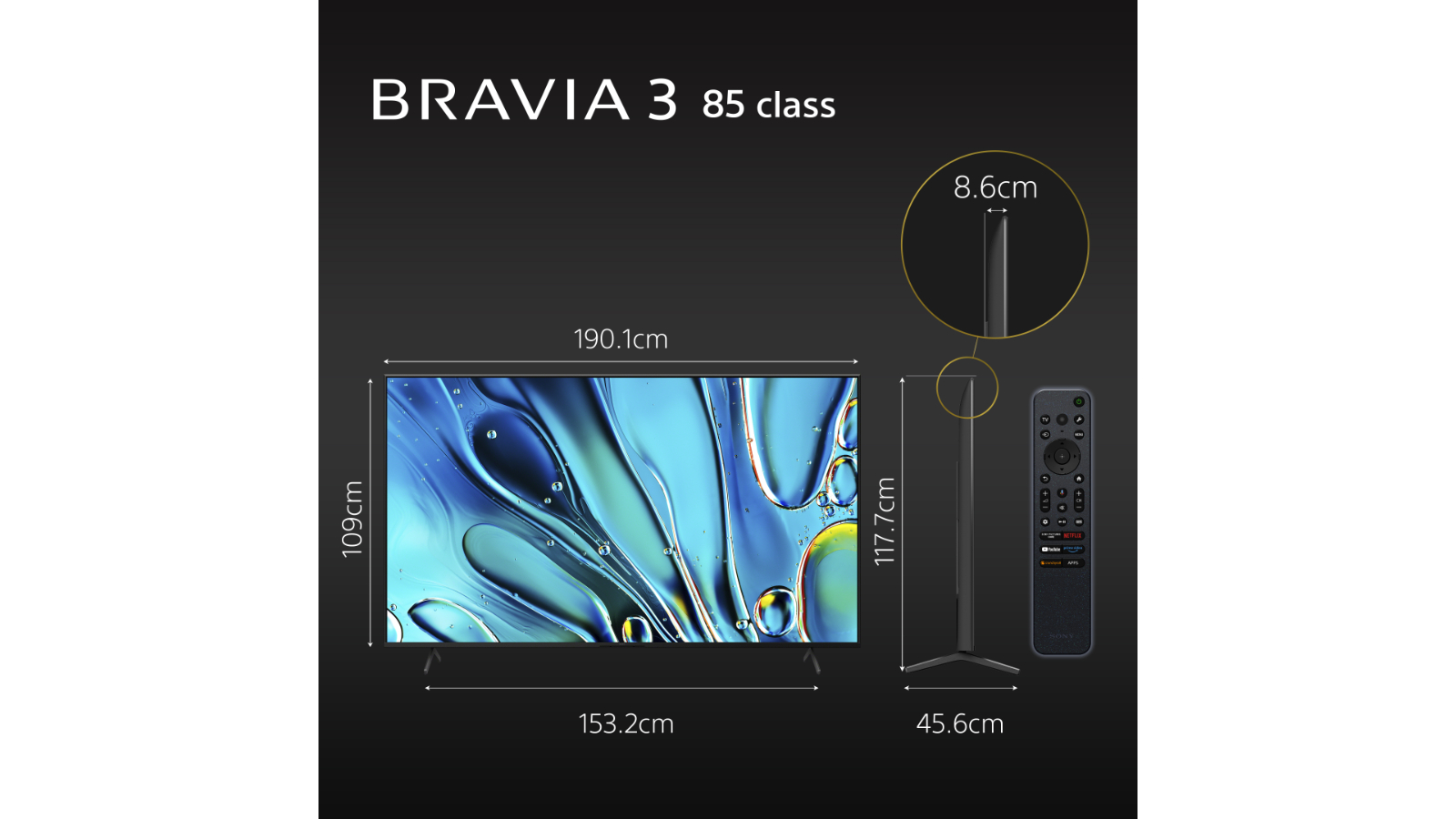 Sony 85-inch Bravia 3 4K Direct LED Google TV | Harvey Norman