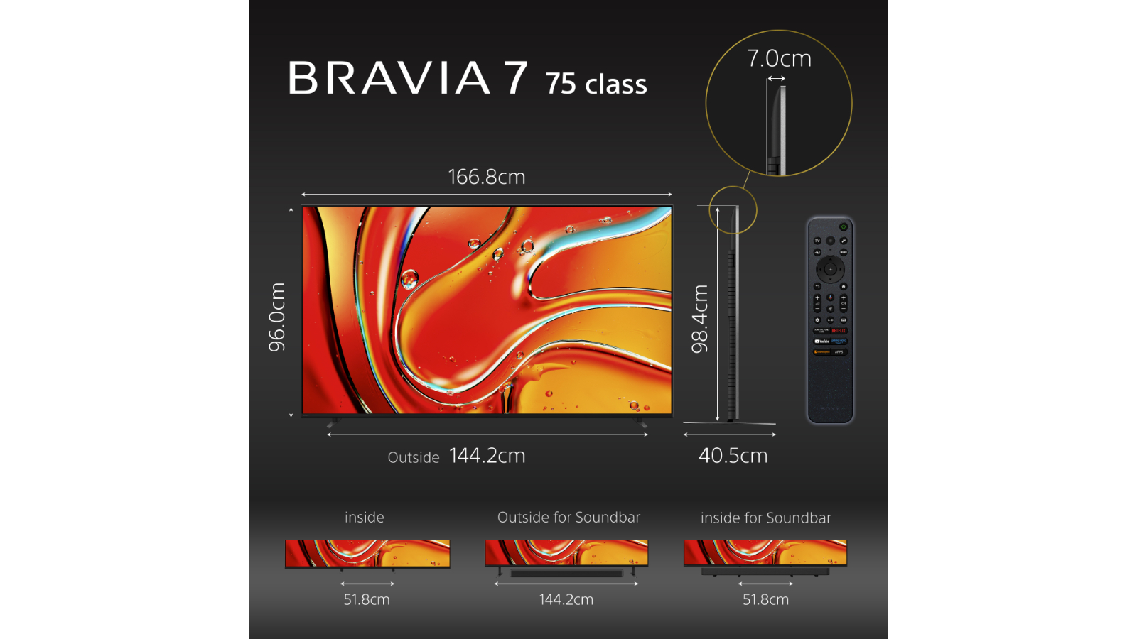Sony 75-inch Bravia 7 4K HDR Mini LED TV | Harvey Norman