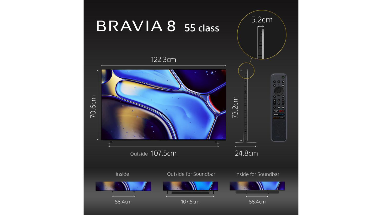 Sony 55-inch Bravia 8 4K HDR OLED TV | Harvey Norman