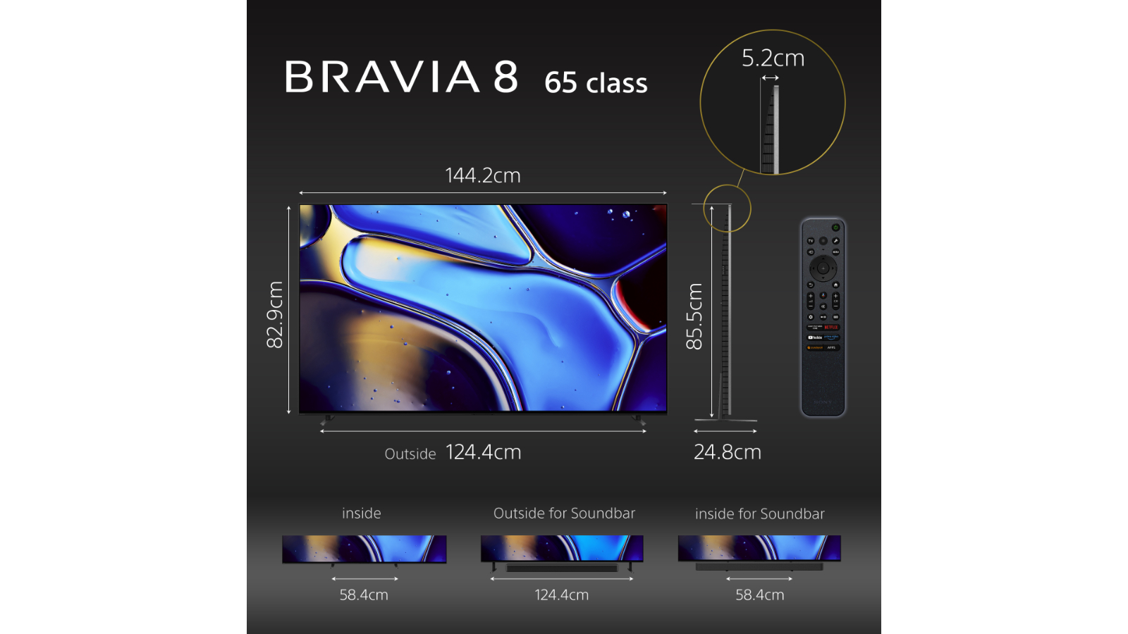 Sony 65-inch Bravia 8 4K HDR OLED TV | Harvey Norman