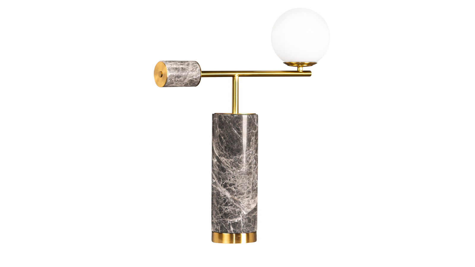 Cafe Lighting and Living Zamora Marble Table Lamp - Grey | Harvey Norman