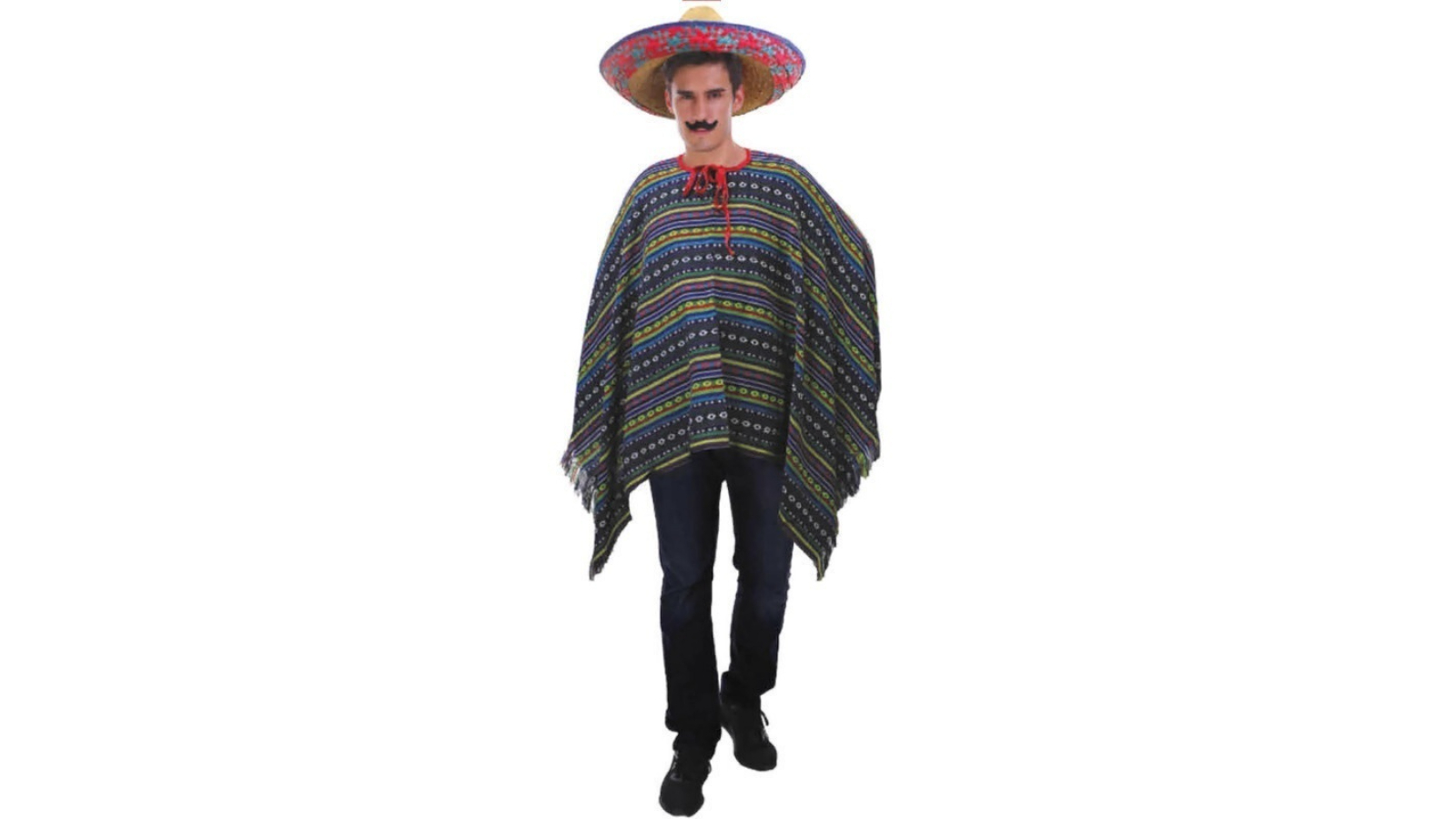 BR Costumes Premium Mexican Poncho Spanish | Harvey Norman
