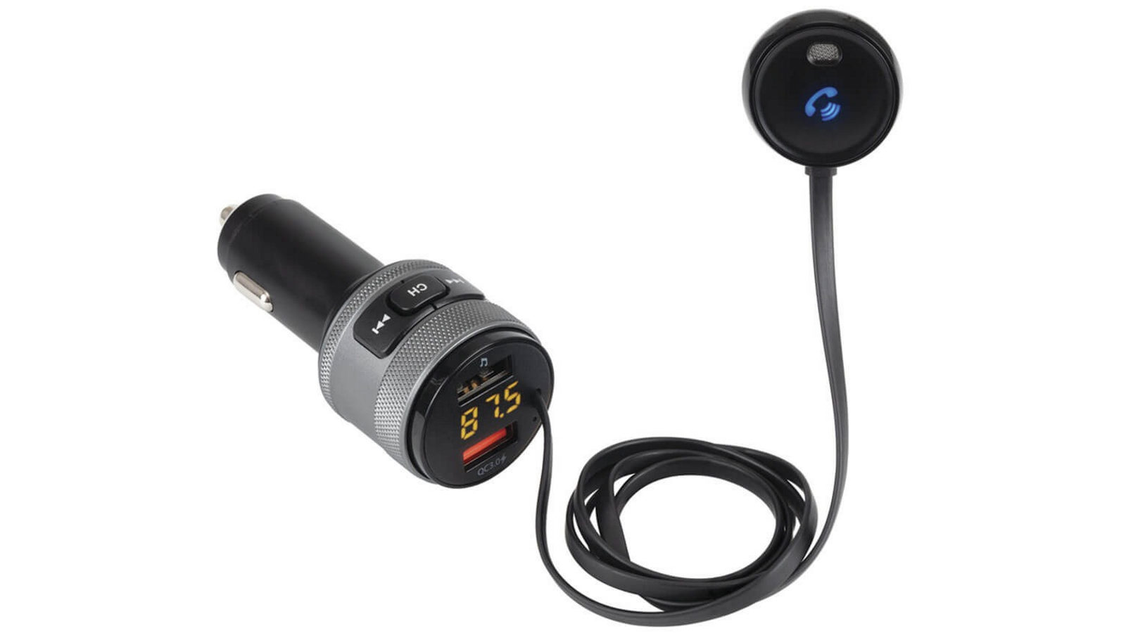 FM Transmitter with Bluetooth Technology USB & Mic Extension | Harvey ...