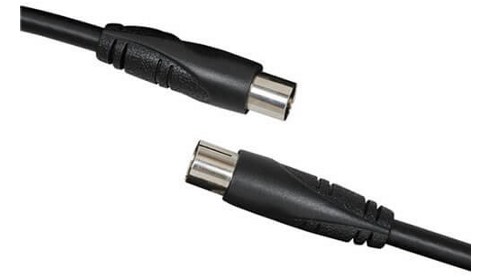 TV Coaxial Plug to Socket Black Cable - 5m | Harvey Norman