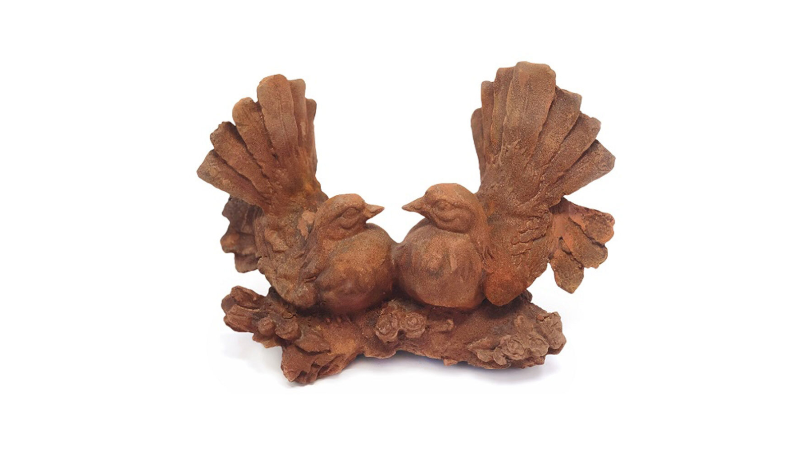 Standing Metal Fantail Birds Rusty Ornament Outdoor Home Garden Decor ...