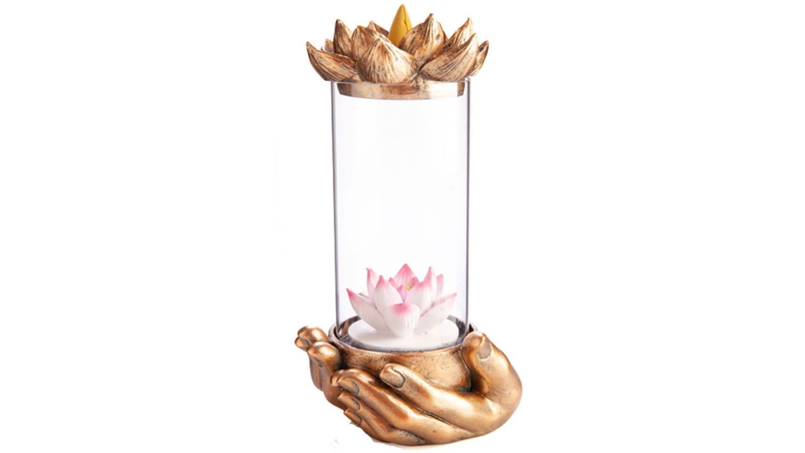 Lotus Glass Case LED Backflow Incense Burner | Harvey Norman