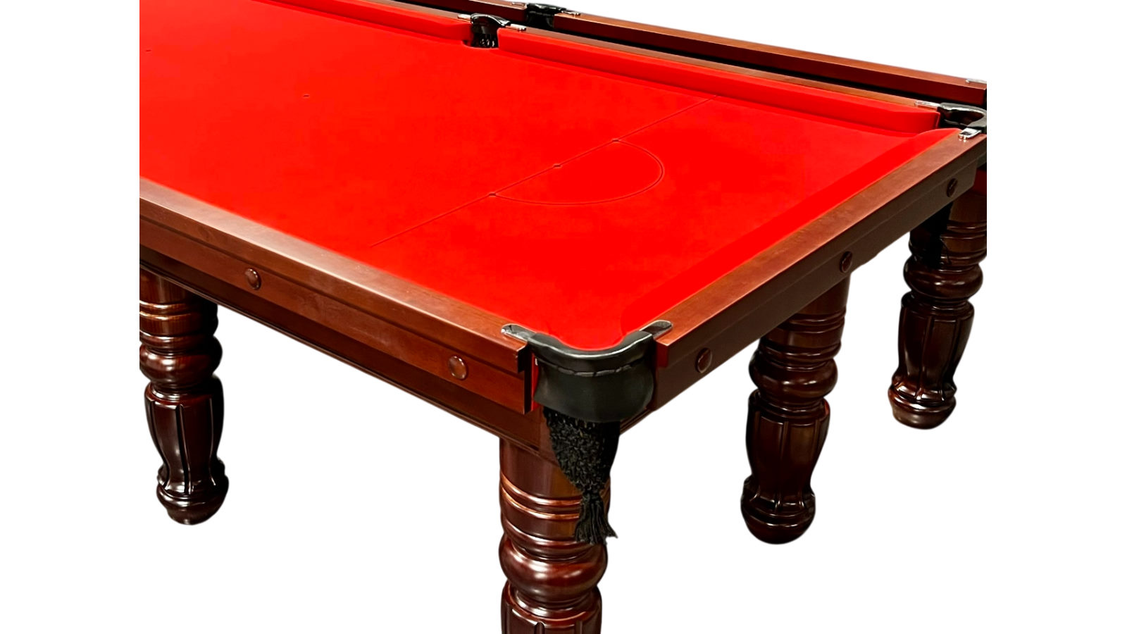 FSN 100 Percent Wool Pool Snooker 9ft Red Billiard Table Directional ...