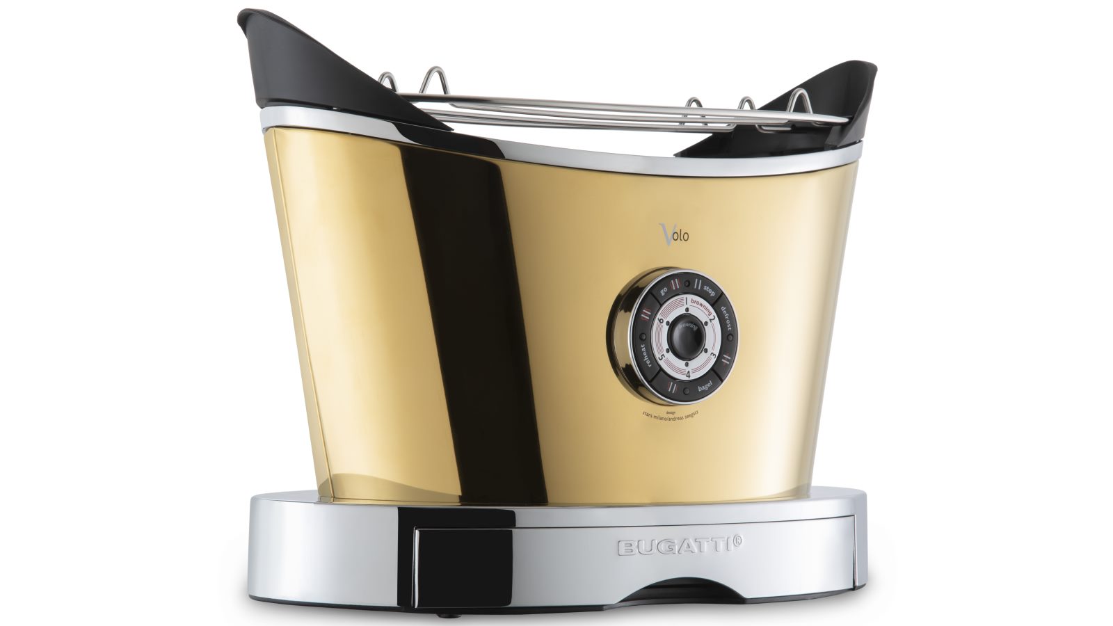 Bugatti Volo 2 Slice Toaster - Gold | Harvey Norman