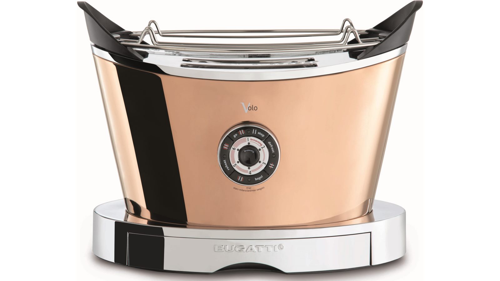 Bugatti Volo 2 Slice Toaster - Rose Gold | Harvey Norman