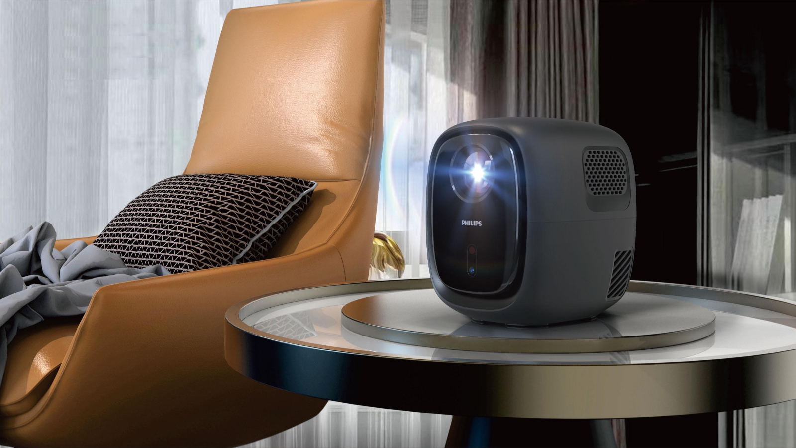 Philips NeoPix 130 Smart Projector - Black | Harvey Norman