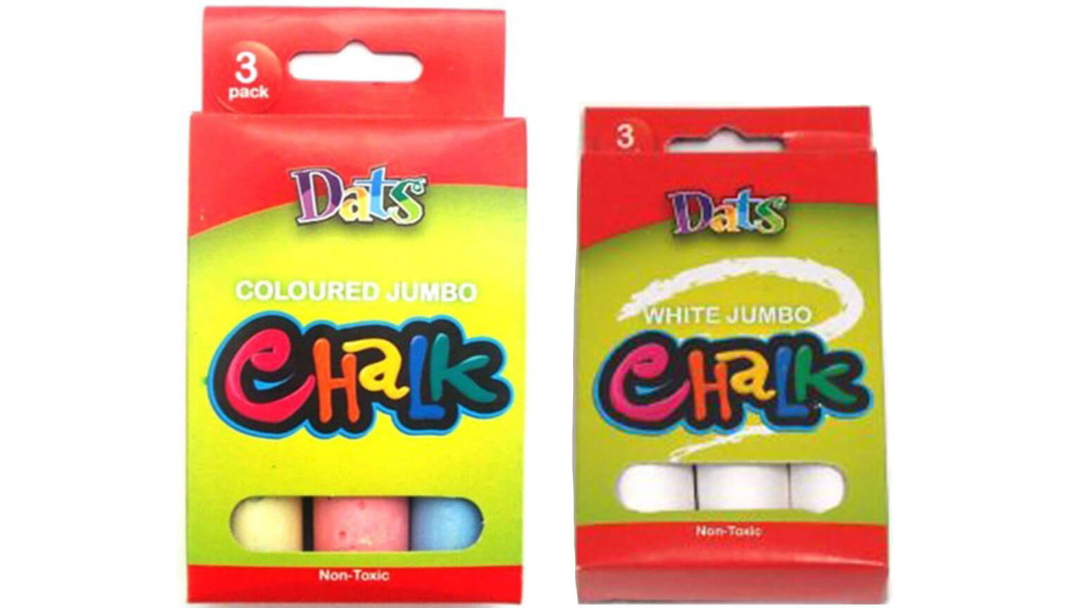 Dats 3-Pack Non-toxic Jumbo Chalk | Harvey Norman