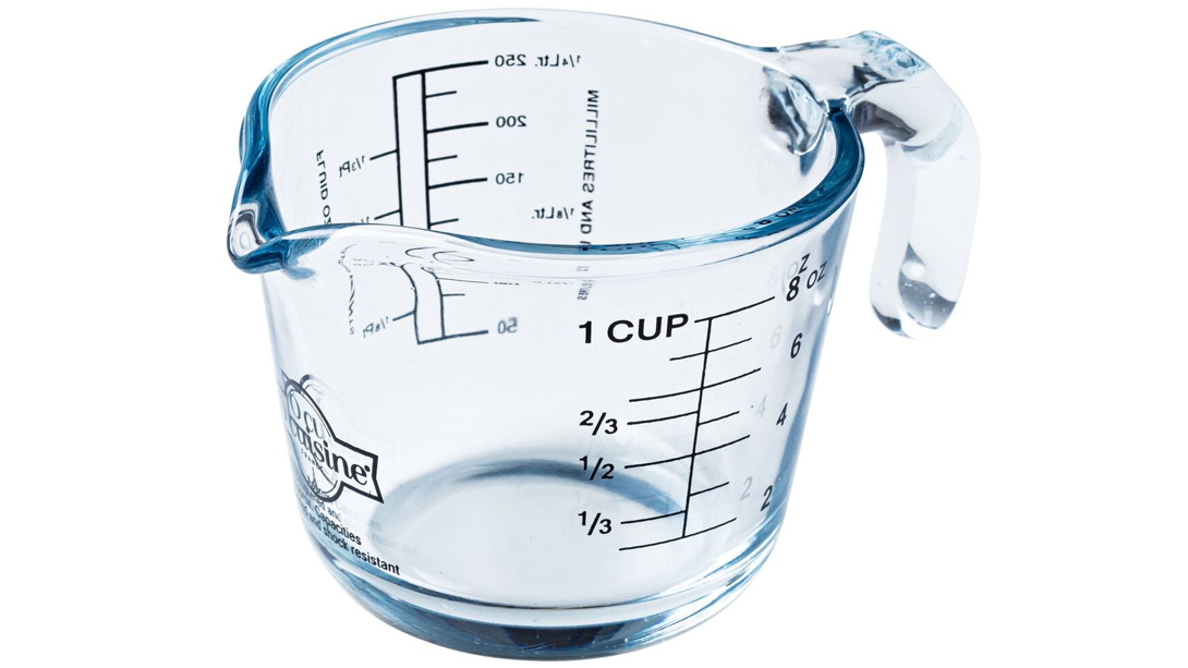 Cuisine Glass 0.25L Measuring Jug Cup with Handle - Clear | Harvey Norman