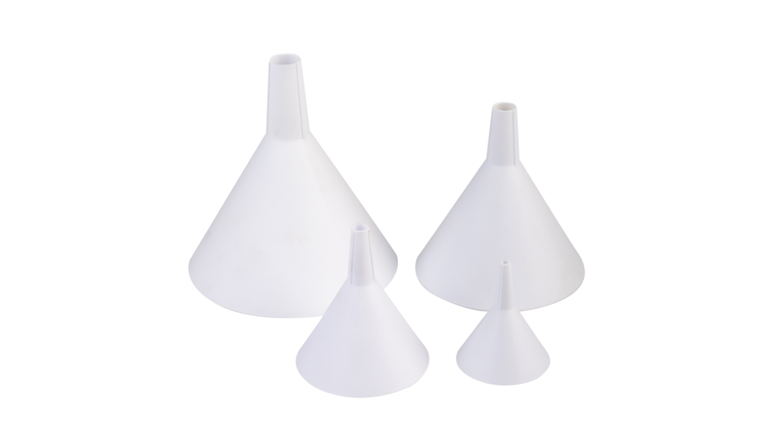 Appetito 4 Piece Stackable Oil Pouring Funnels Kitchen Tool - White ...