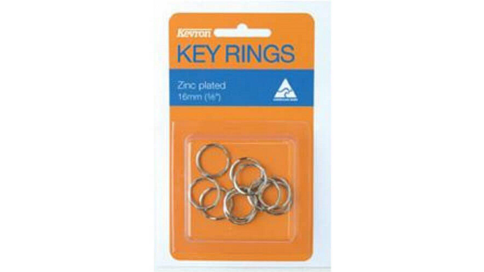 Kevron Pack of 10 Zinc Plated Key Rings - 15mm | Harvey Norman