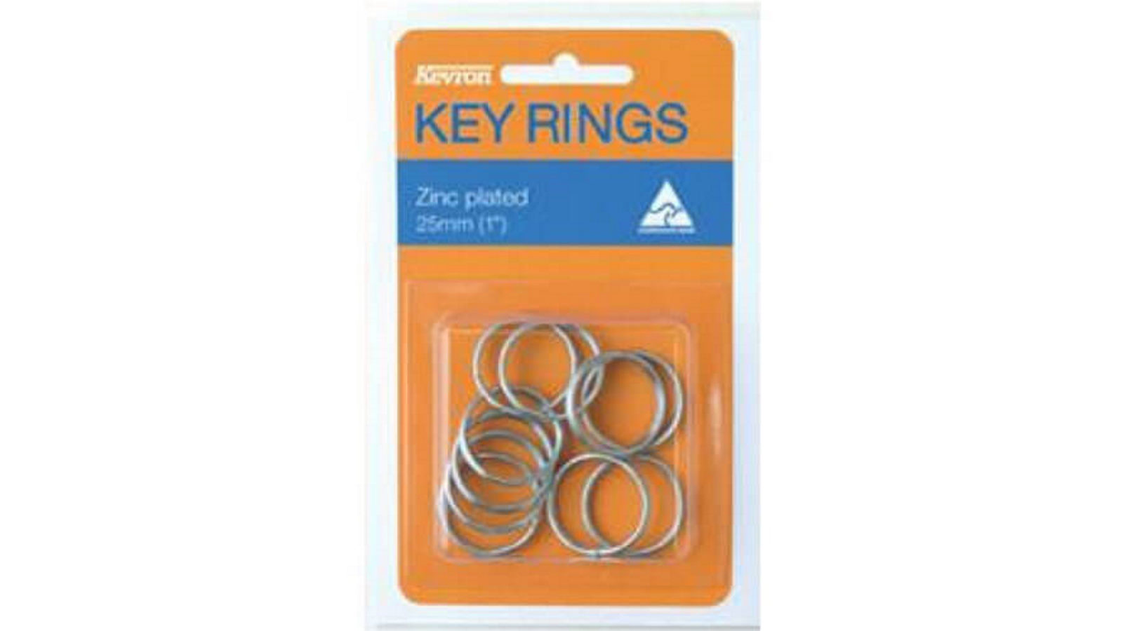 Kevron Pack of 10 Zinc Plated Key Rings - 25mm | Harvey Norman