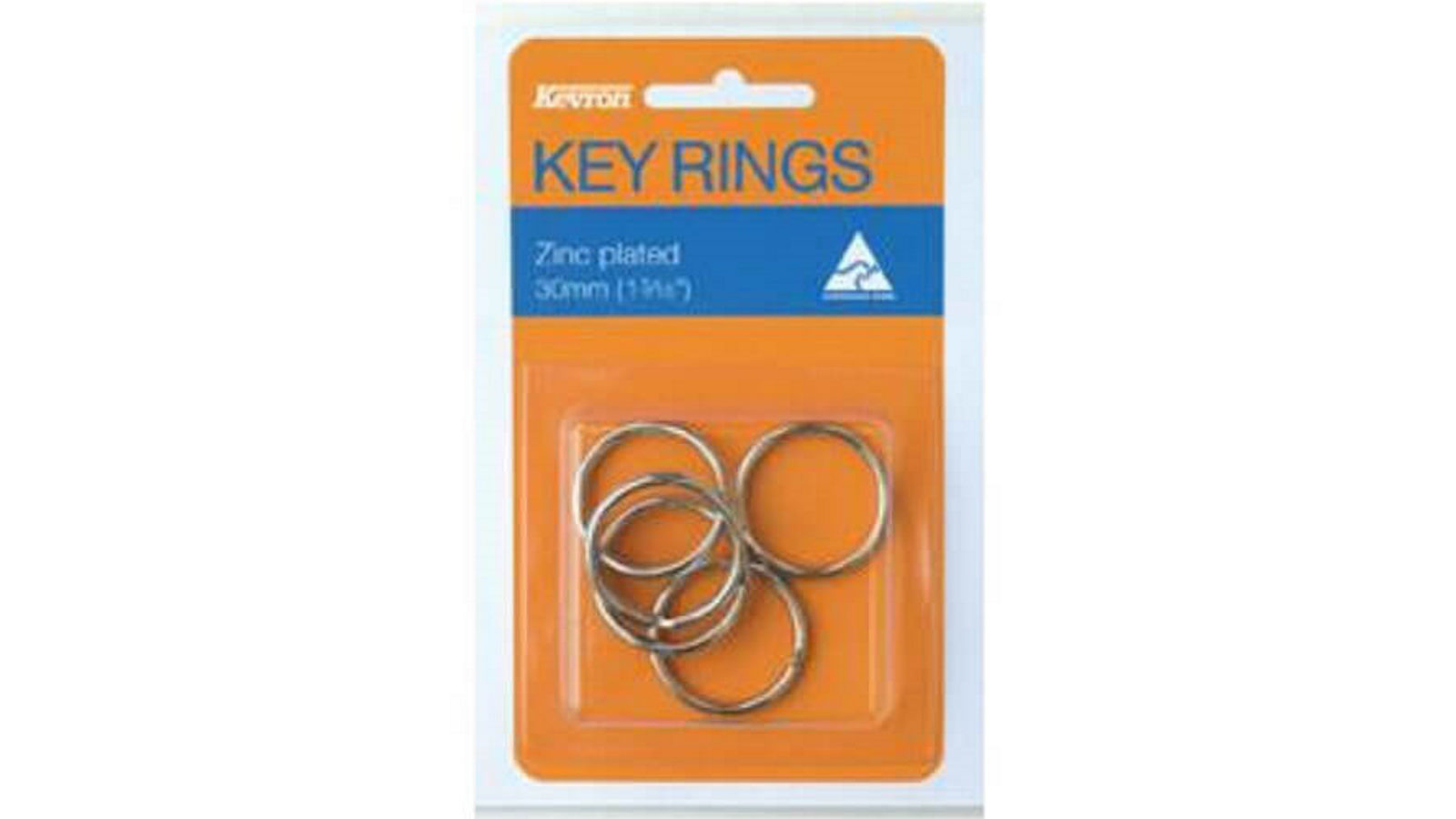Kevron Pack of 5 Zinc Plated Key Rings - 30mm | Harvey Norman