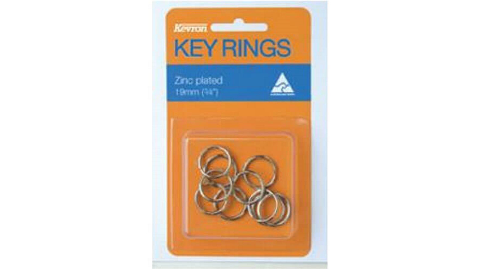 Kevron Pack of 10 Zinc Plated Key Rings - 19mm | Harvey Norman