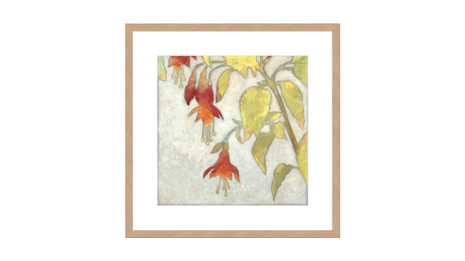 La Grolla Fuchsia Blooms II Natural Frame Wall Art - 86 x 86cm | Harvey ...