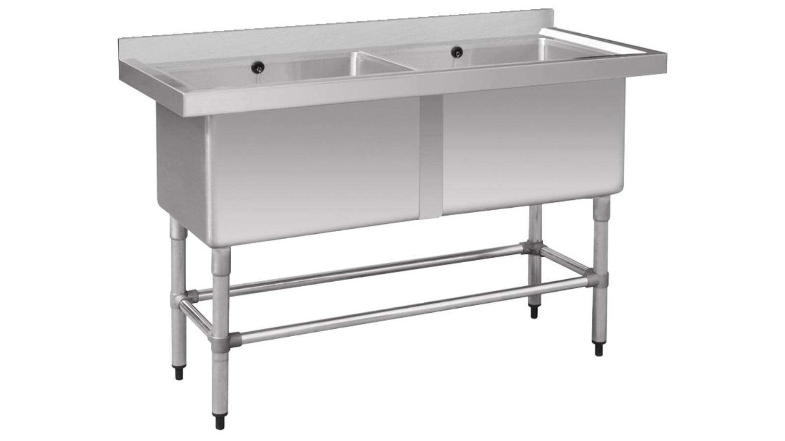 ModSys Commercial Double Stainless Steel Deep Pot Sink | Harvey Norman