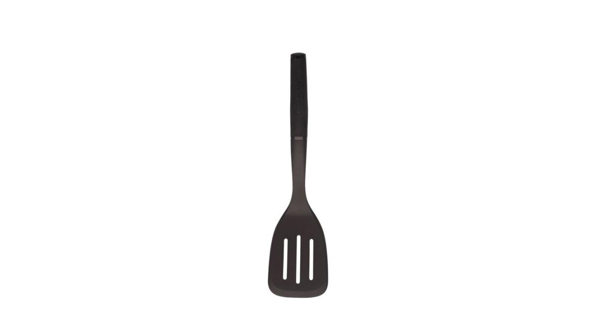 KitchenAid Nylon Soft Touch Slotted Turner - Black | Harvey Norman