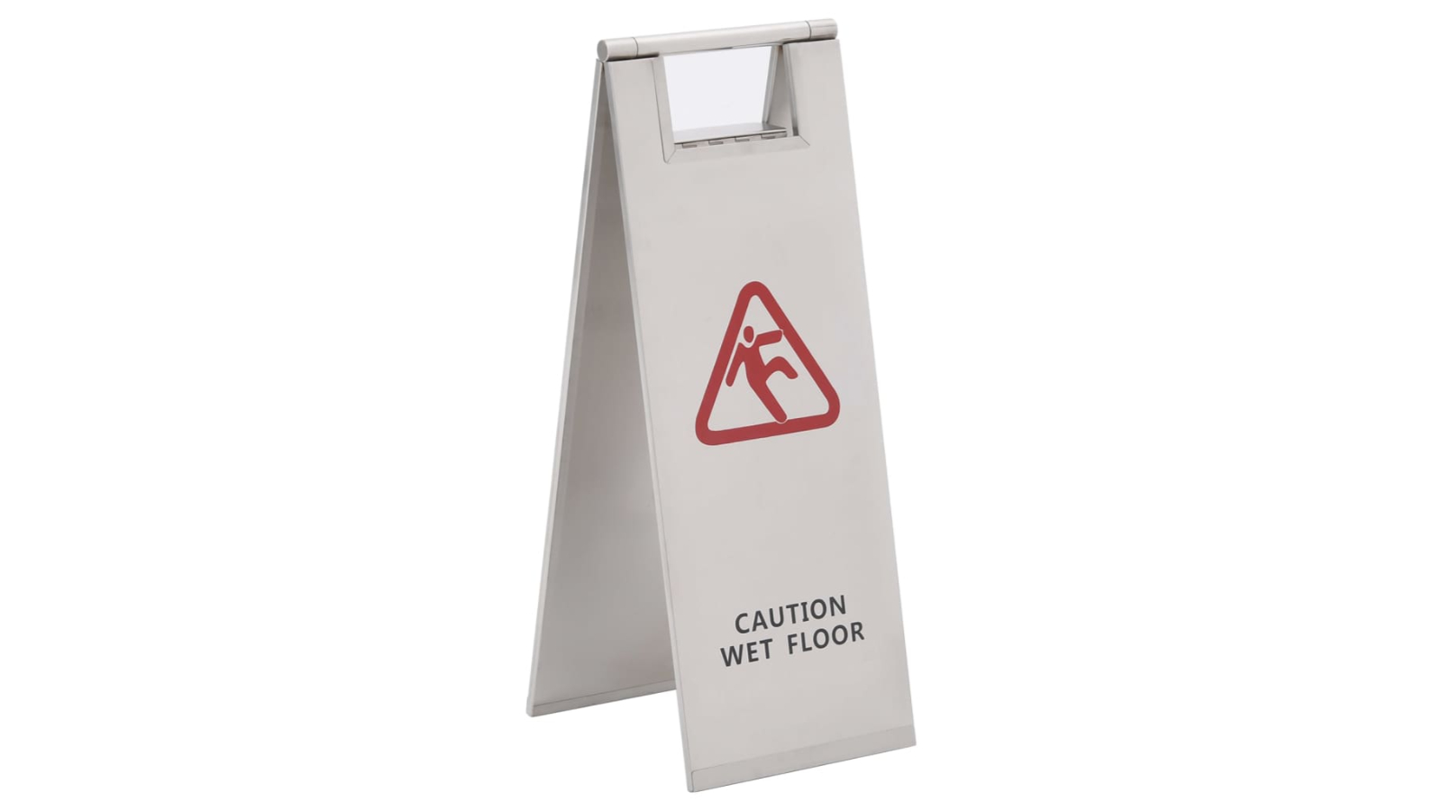 vidaXL Stainless Steel Folding Wet Floor Sign | Harvey Norman