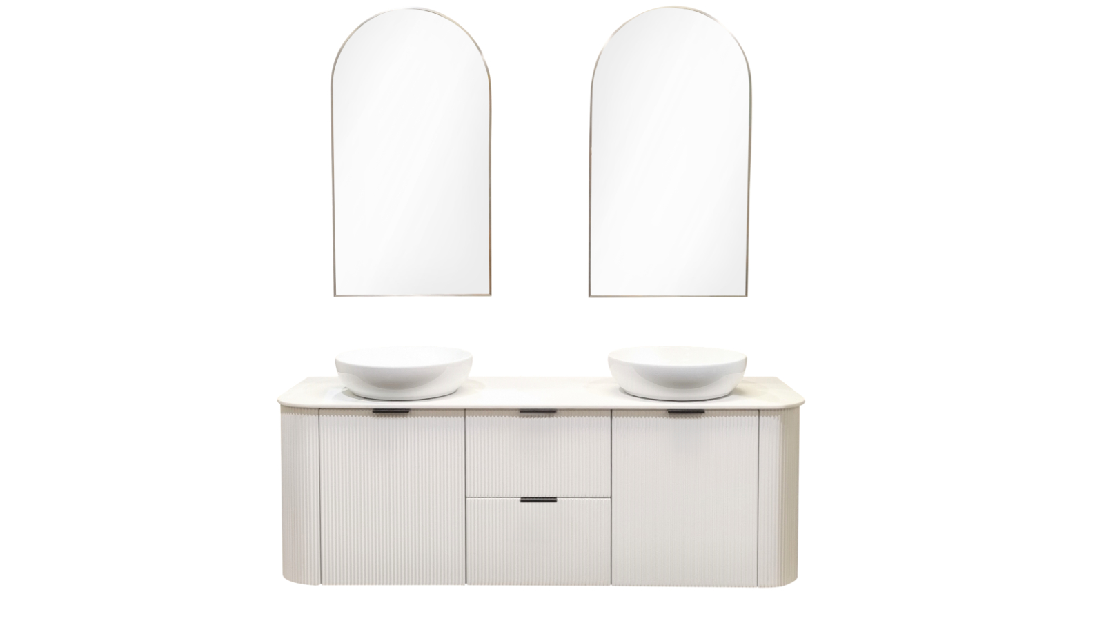 Ledin Horizon 1500mm Vanity with 12mm Solid Surface Top - Silk White ...