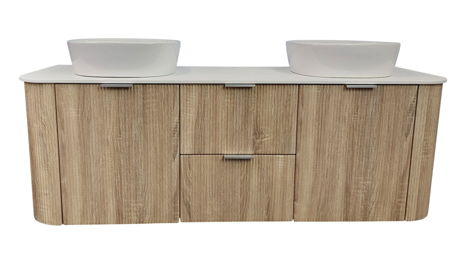 Ledin Horizon 1500mm Vanity with 12mm Solid Surface Top - Walnut ...