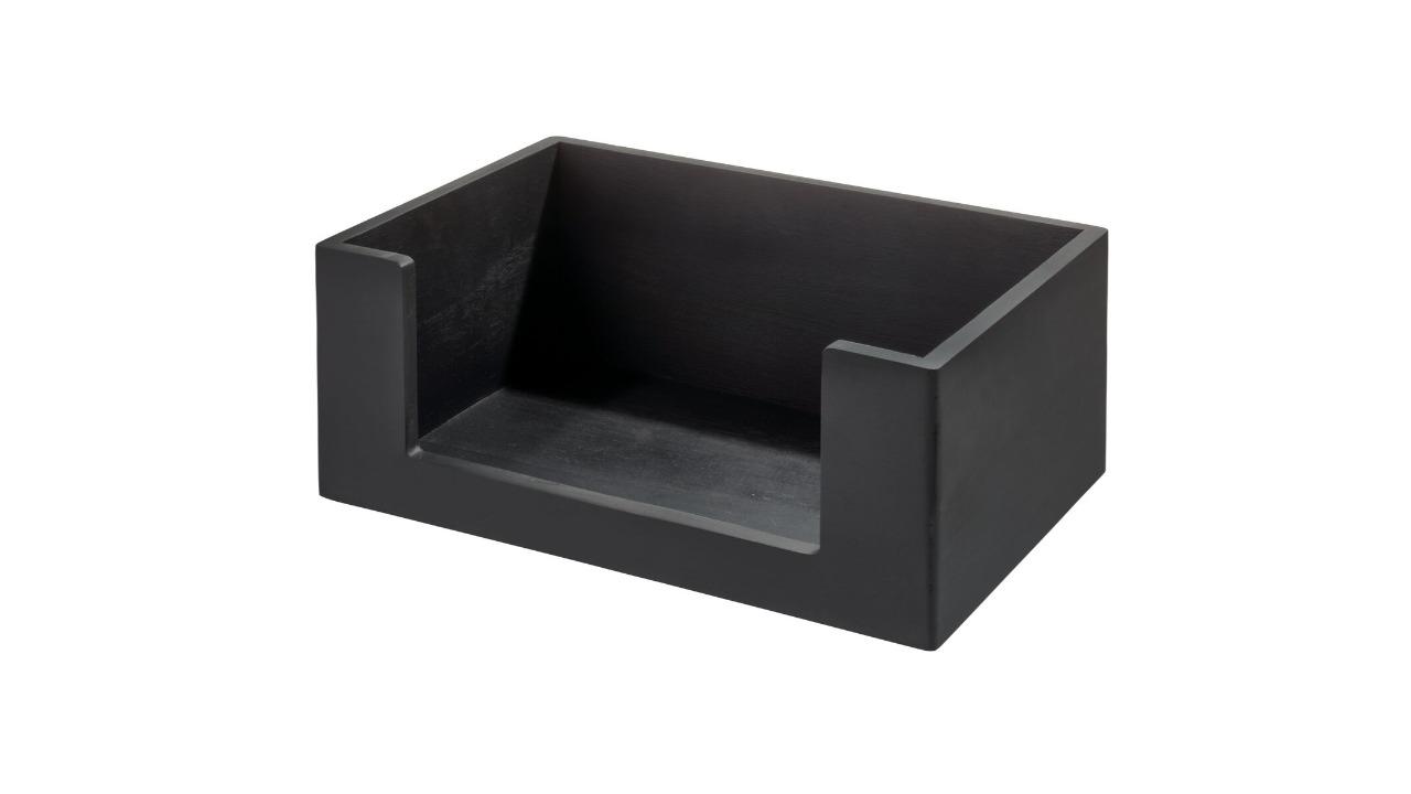 iDesign Large Open Front Storage Bin - Black | Harvey Norman