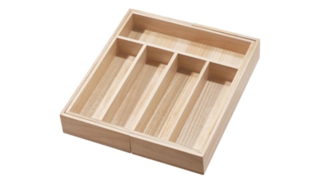 iDesign Wood Expandable Flatware and Cutlery Tray | Harvey Norman