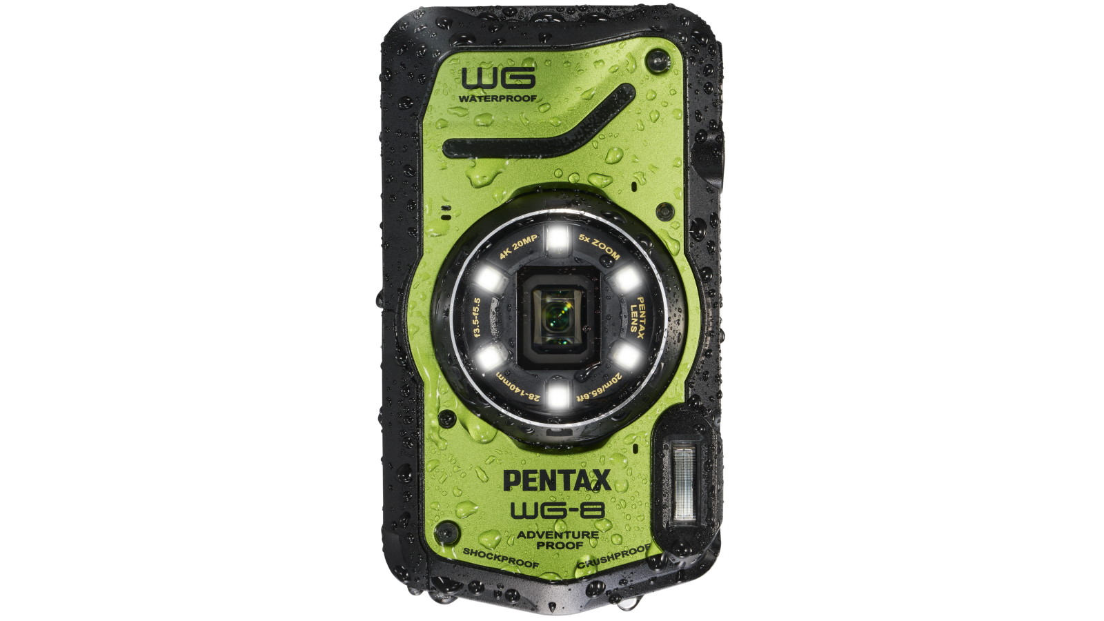 Pentax WG-8 Waterproof Compact Camera - Green | Harvey Norman
