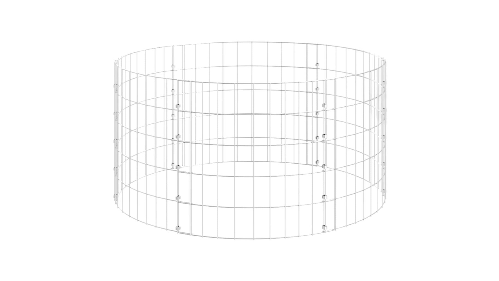 vidaXL Circular Gabion Pole Galvanised Steel - 100 x 50cm | Harvey Norman