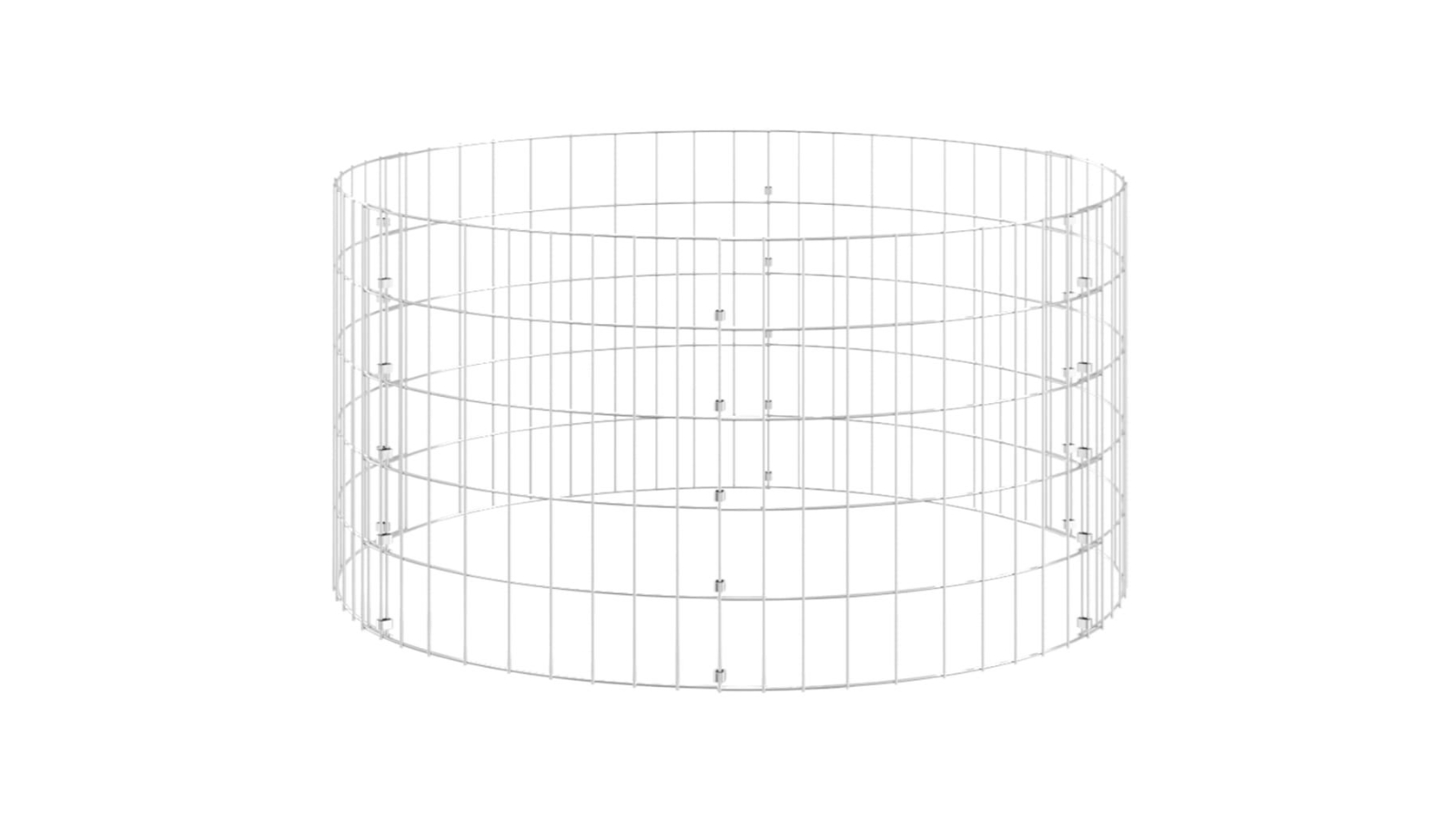 vidaXL Circular Gabion Pole Galvanised Steel - 100 x 50cm | Harvey Norman