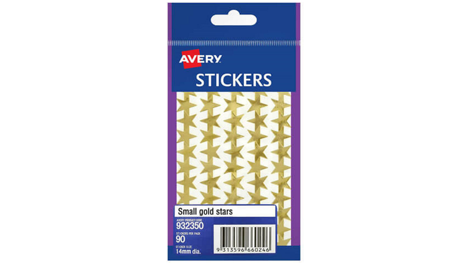 Avery Pack of 10 F/P Gold Stars Label - Small | Harvey Norman