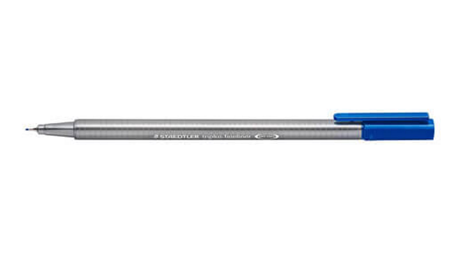 Staedtler Box Of 10 Triplus Fineliner Felt Tip Pen Blue Harvey Norman