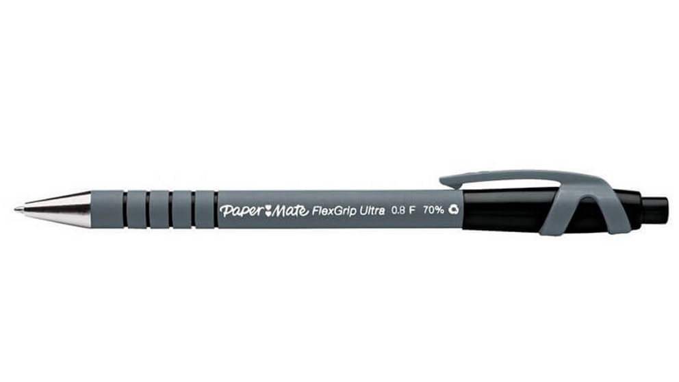 Paper Mate FlexGrip Ultra Retractable 0.8mm Fine Ballpoint Pen - Black ...