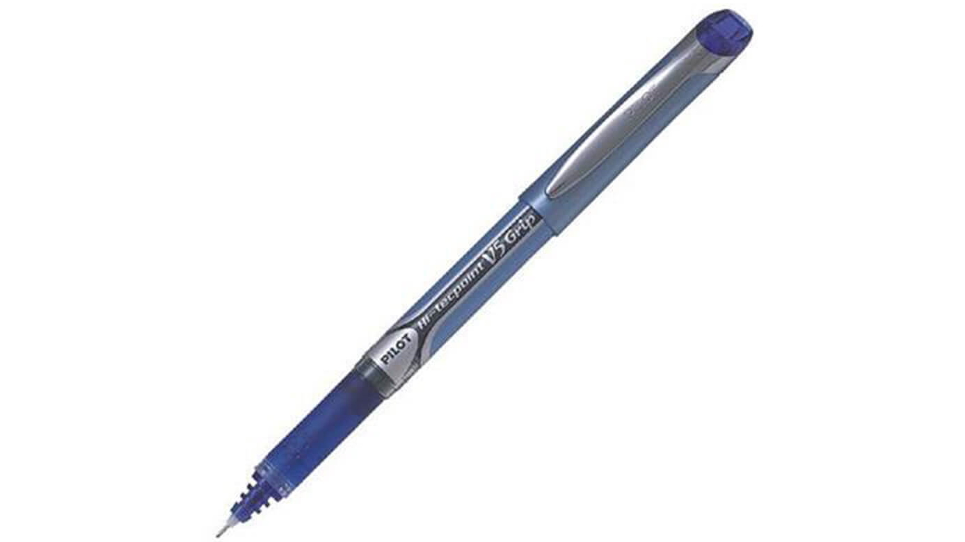 Pilot V5 Grip Liquid Ink Extra Fine Pack of 12 Rollerball Pen - Blue ...