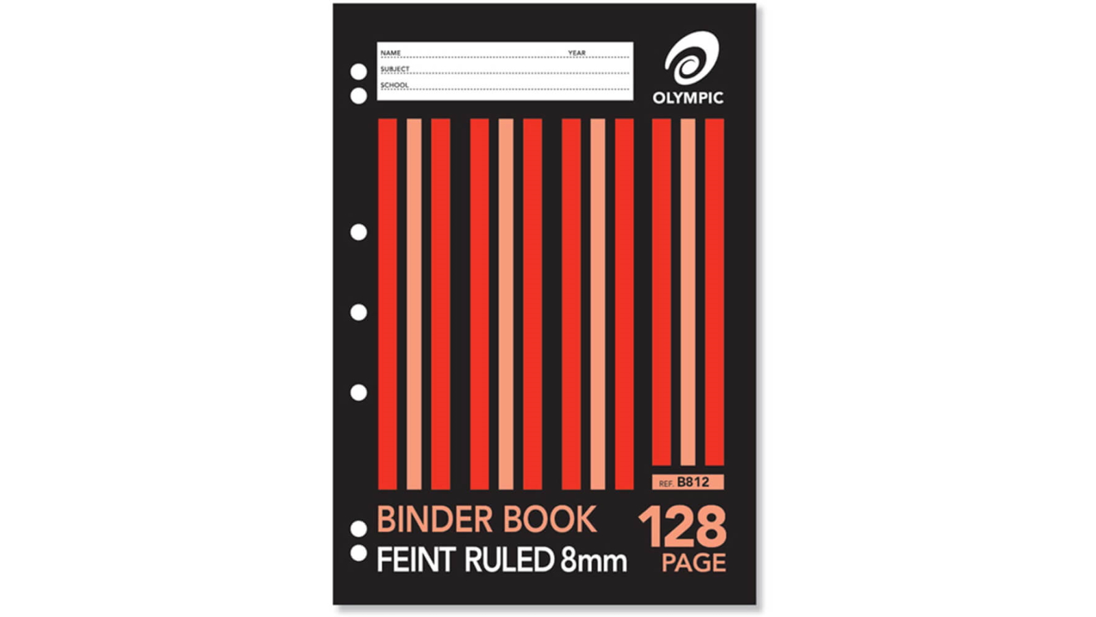 Olympic 10-Pack 8mm Ruled A4 Binder Book - 128 Pages | Harvey Norman