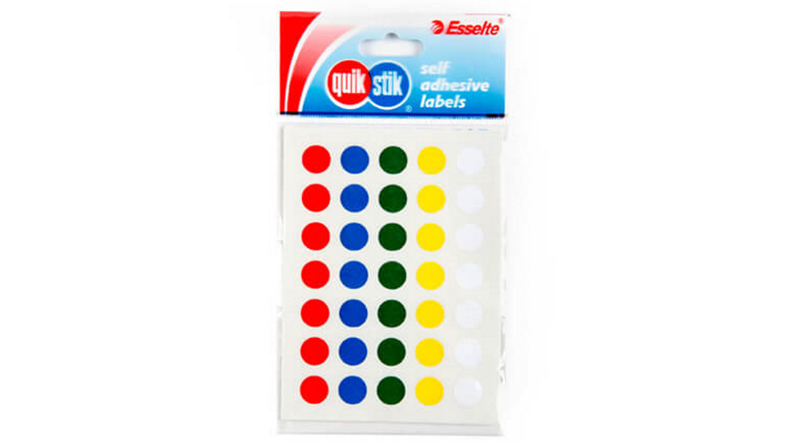Quik Pack of 10 Stik Multi Dot Label - 0.11cm | Harvey Norman