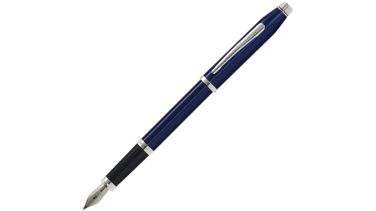 Cross Century ll Blue Lacquer Fountain Pen with Chrome Point Tip ...
