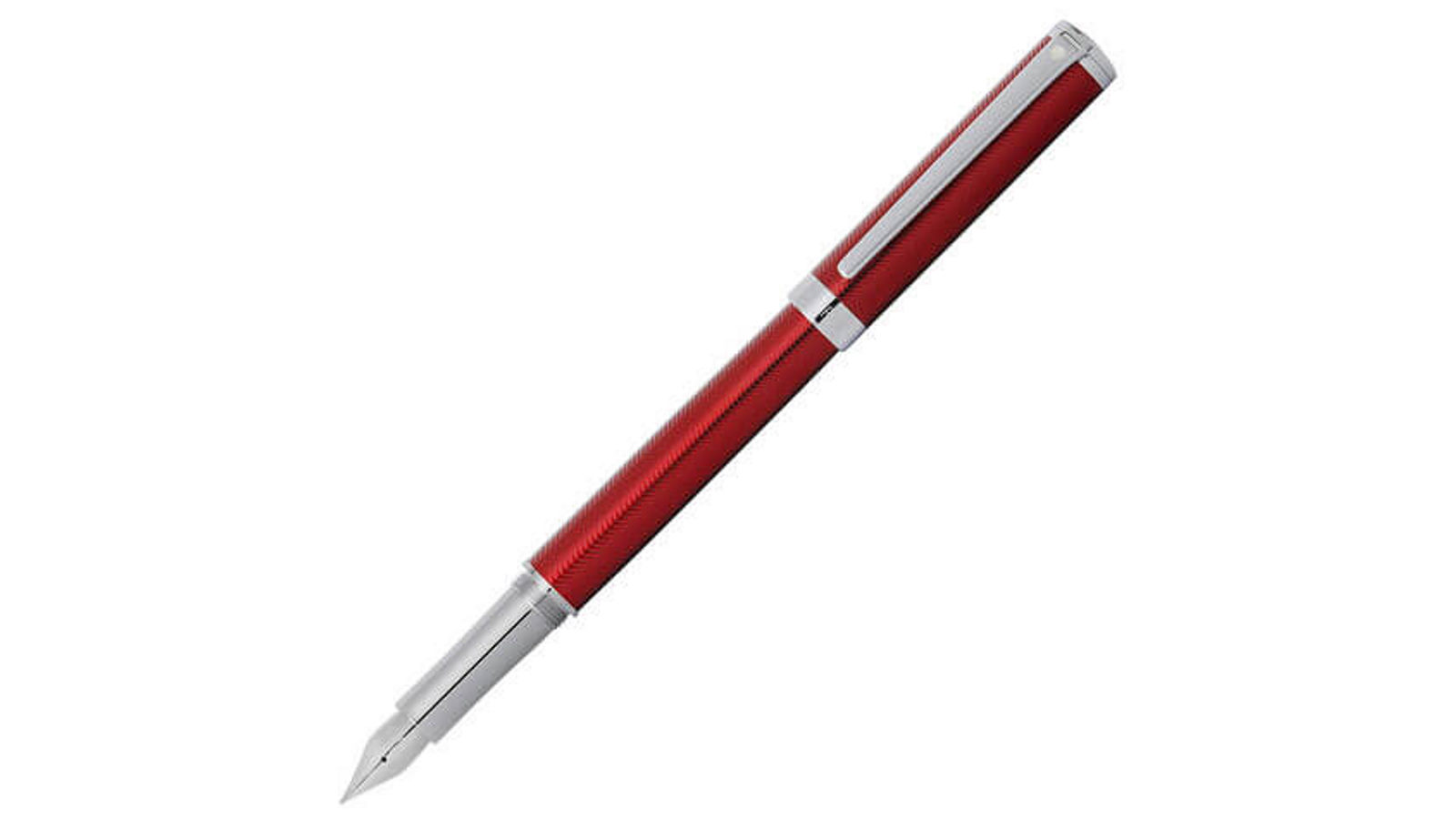 Intensity Engraved Red Fountain Pen with Chrome Trim | Harvey Norman