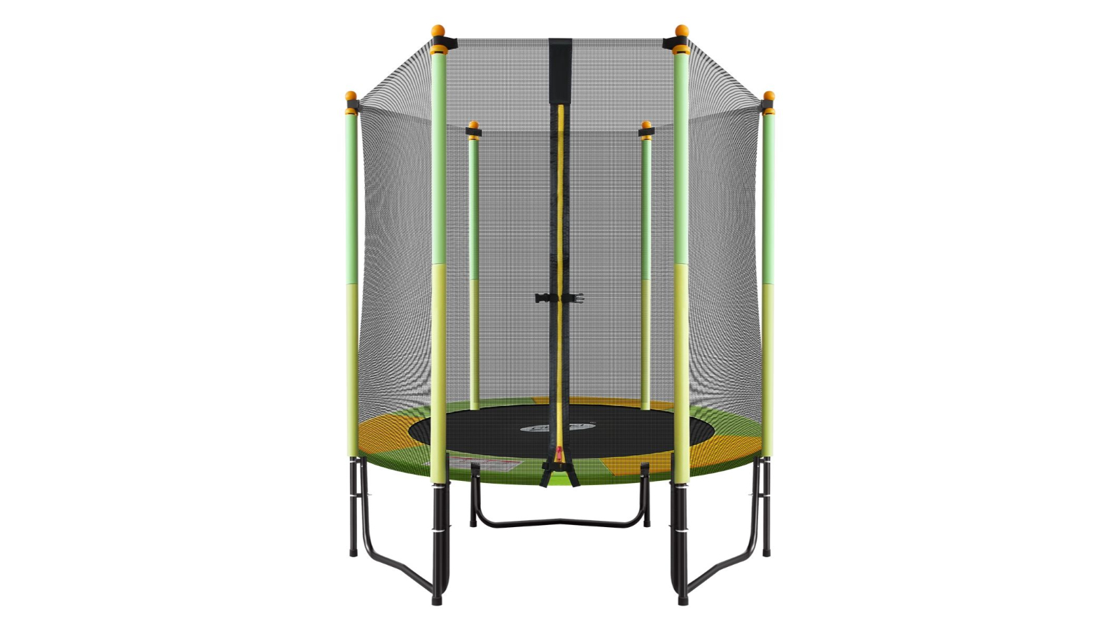 Genki 80kg Round Mini Trampoline with Safety Enclosure - 55inch ...