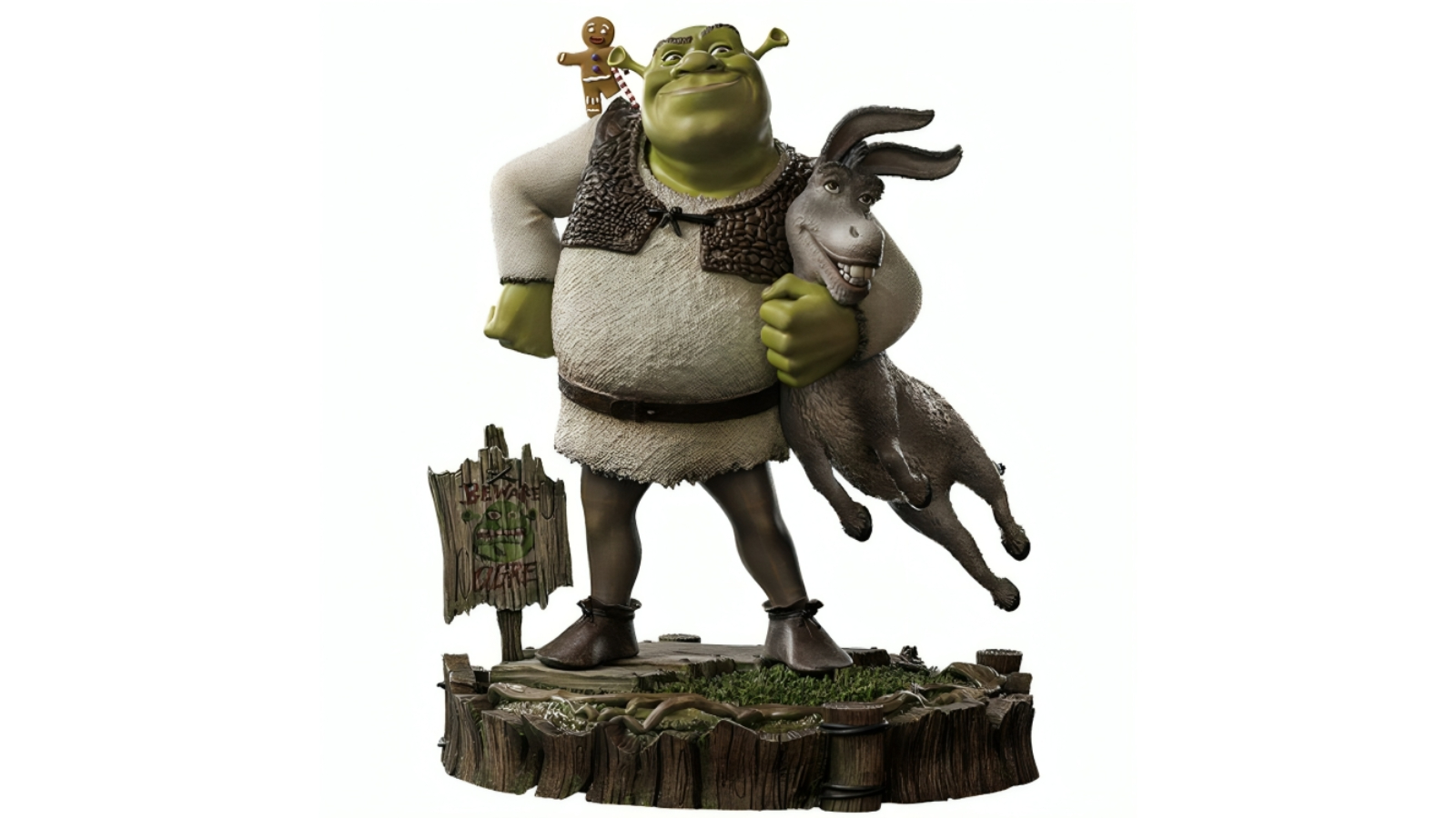 Movies Shrek Donkey and Gingerbread Man Deluxe 1:10 Scale Statue ...