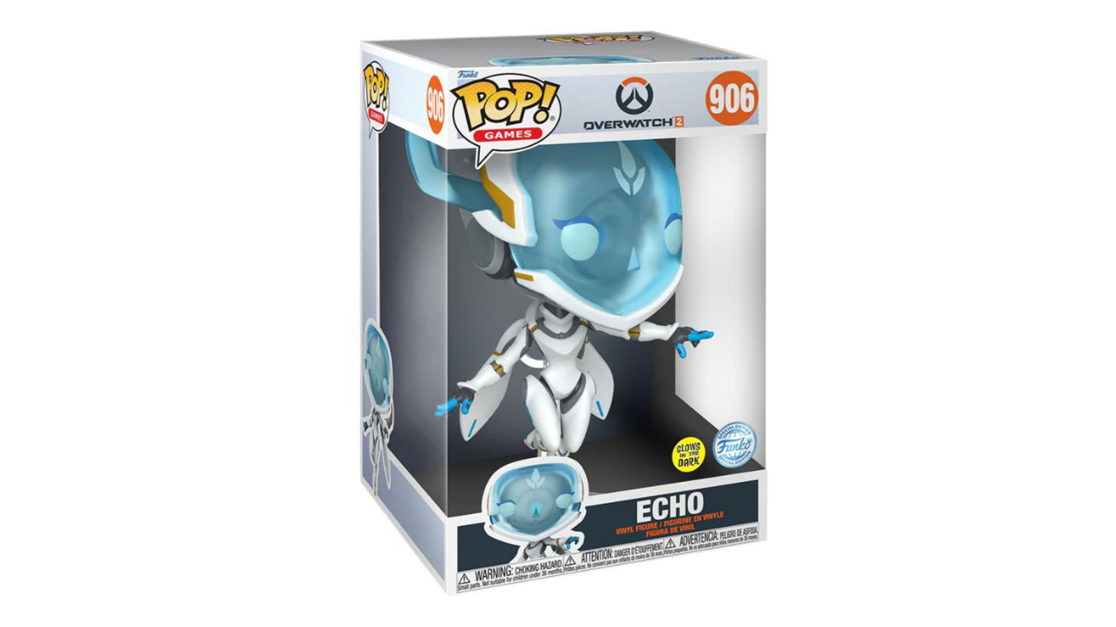 Overwatch 2 Echo Glow in the Dark Vinyl Collectables - 10inch | Harvey ...