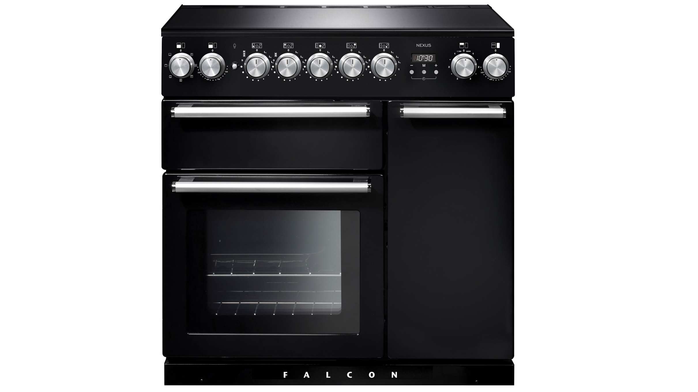 Falcon Nexus 900mm Chrome Fitting Freestanding Induction Cooker - Black ...